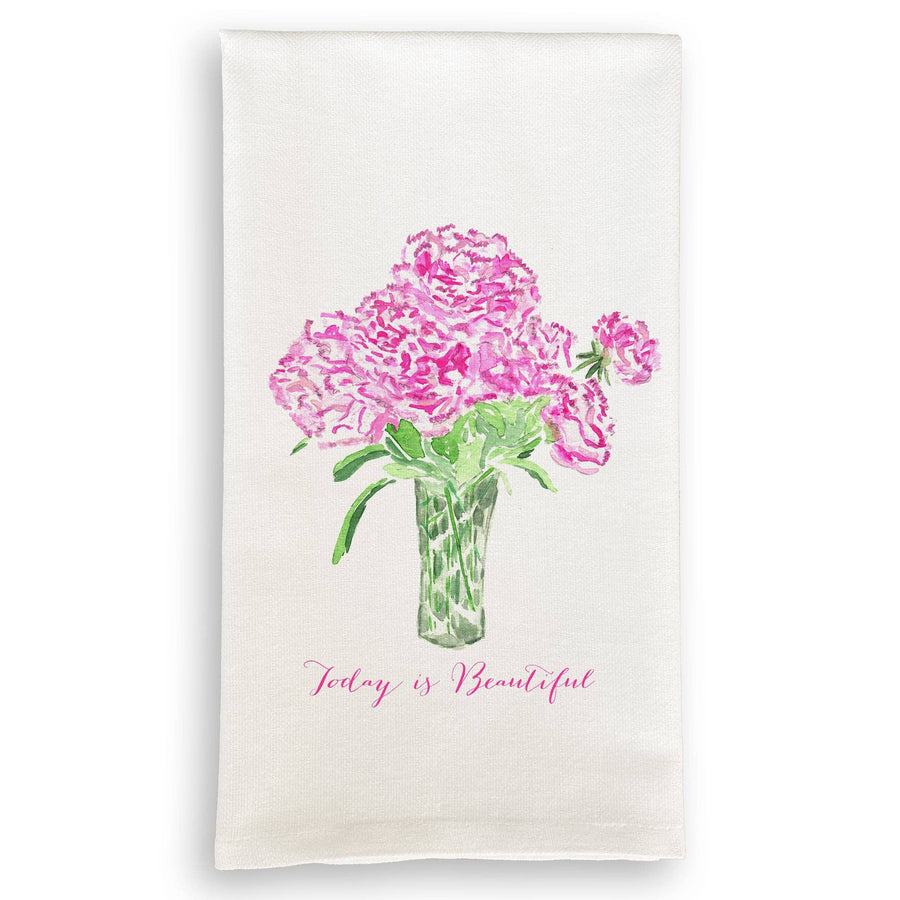 Peonies in Vase Tea Towel – The Gift Horse Germantown